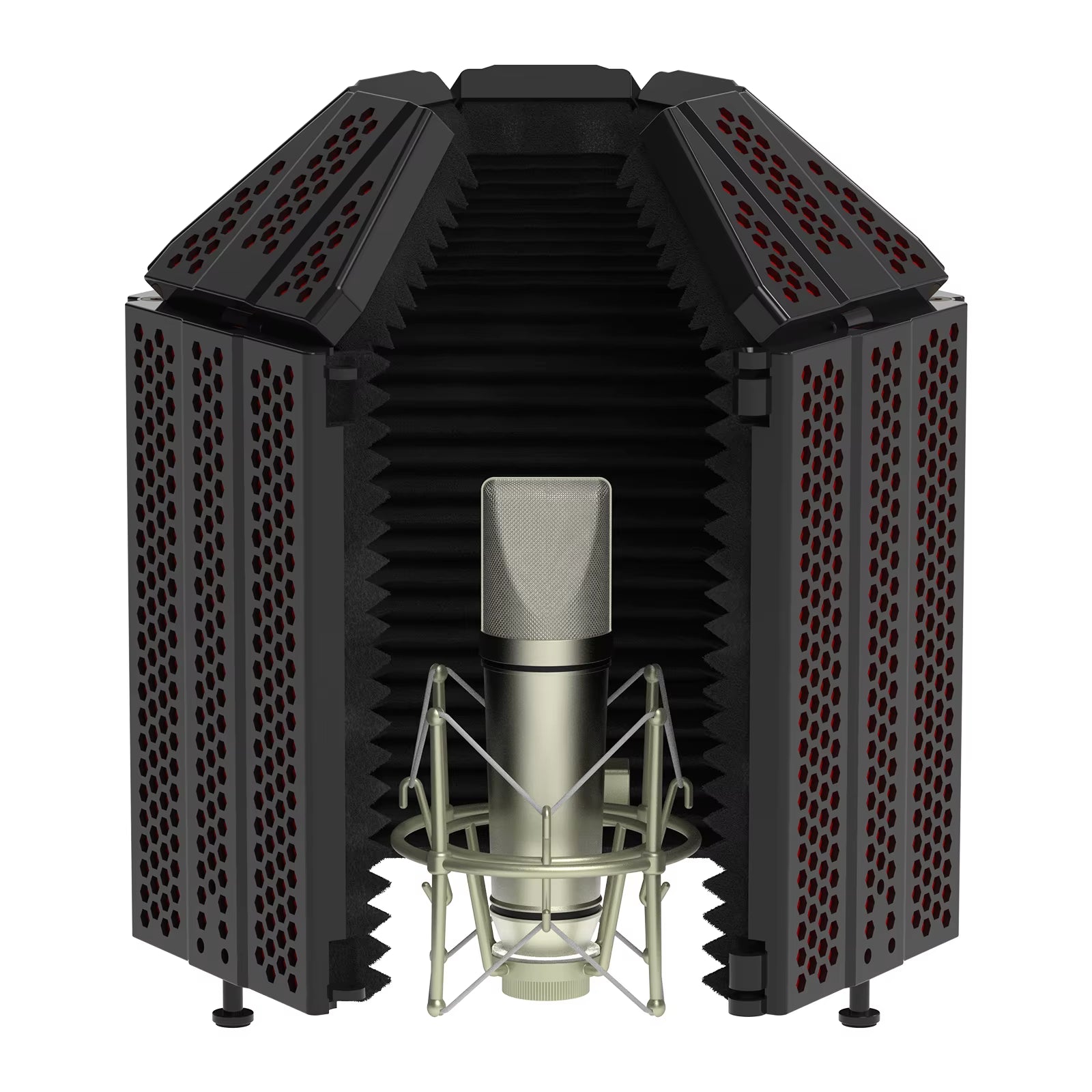 Microphone Isolation Shield Microphone Pop Filter Shield Foldable Adju ...