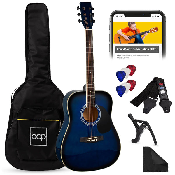 41In Full Size All-Wood Acoustic Guitar Starter Kit W/Gig Bag, E-Tuner – Backline Supply