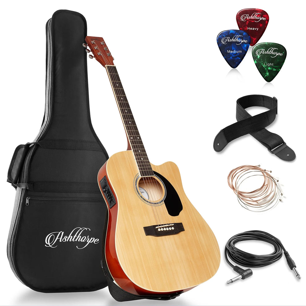 Ashthorpe Thinline Acoustic-Electric Guitar – Backline Supply